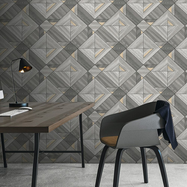 Diamond Panels Wallpaper, Sample - Contemporary - Wallpaper - by Walls ...