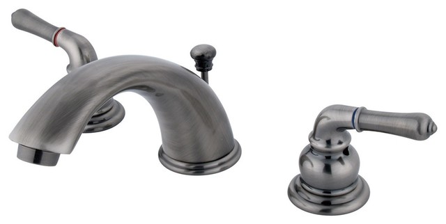 Two Handle 4" to 8" Mini Widespread Lavatory Faucet with Retail Pop-up ...
