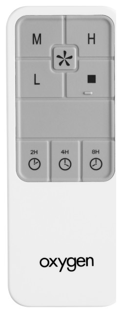 OXYGEN LIGHTING 3-8-4000 Fan Remote, White - Ceiling Fan Accessories ...