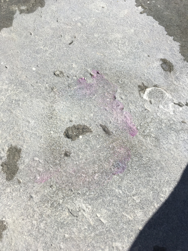 Mystery stain on Limestone