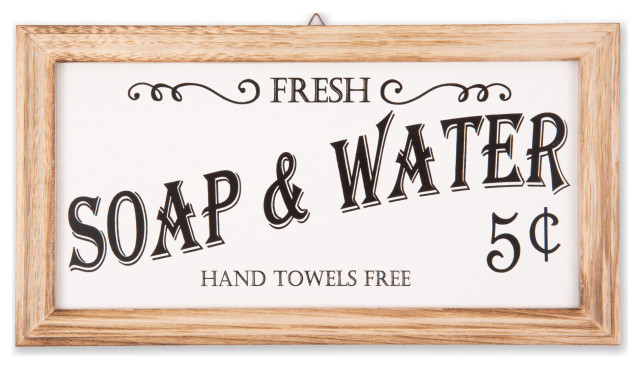 DII Farmhouse Soap/Water Sign - Farmhouse - Novelty Signs - by ...