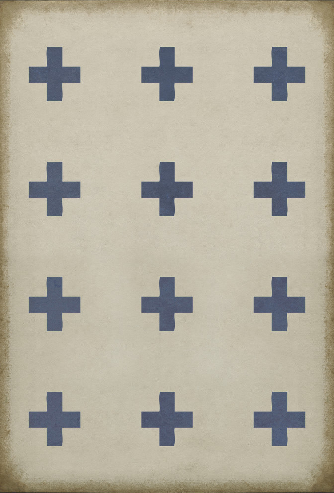 Pattern 24 Skyros 38x56 Vintage Vinyl Floorcloth - Scandinavian - Vinyl ...