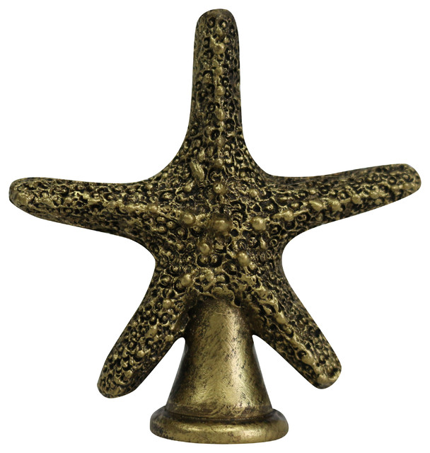 Starfish Finial, 2 3/8" Tall, Single - Beach Style - Lighting Hardware ...