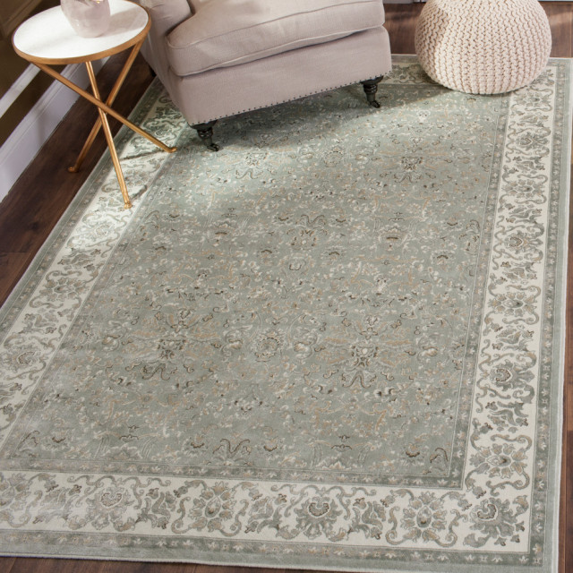 Safavieh Persian Garden PEG613W Silver/Ivory Rug, 4'x5'7" - Traditional ...