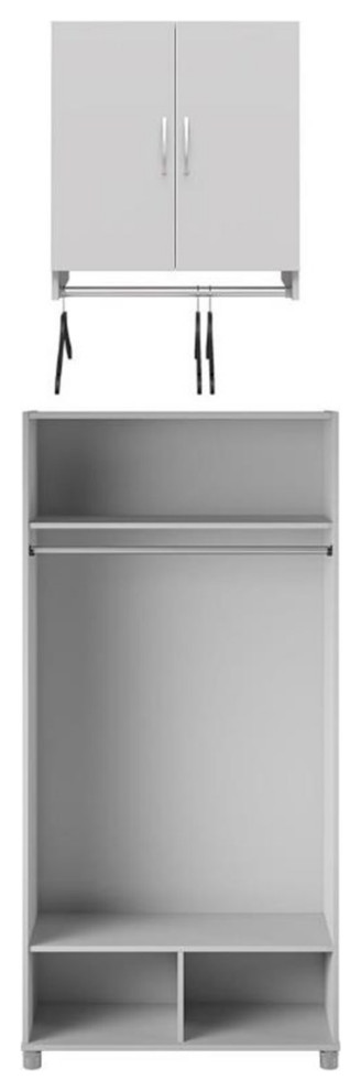 Home Square 2-Piece Set with 36" Wide Mudroom Cabinet & 2-Door Wall ...