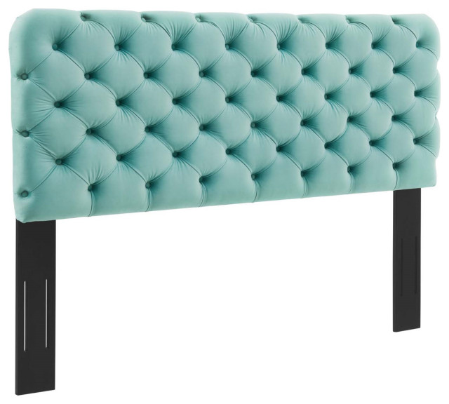 Lizzy Tufted Twin Performance Velvet Headboard - Elegant Stain ...