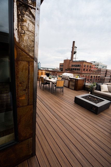 Downtown Living Rooftop Deck -- Envision Distinction Spiced Teak ... Downtown Living Rooftop Deck -- Envision Distinction Spiced Teak ...