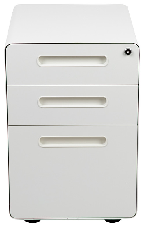 3-Drawer Locking Filing Cabinet With Anti-Tilt Mechanism & Hanging ...