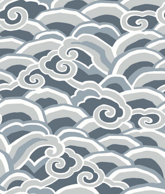 Signature by Sarah Richardson Denim Decowave Wallpaper, Sample - Asian ...