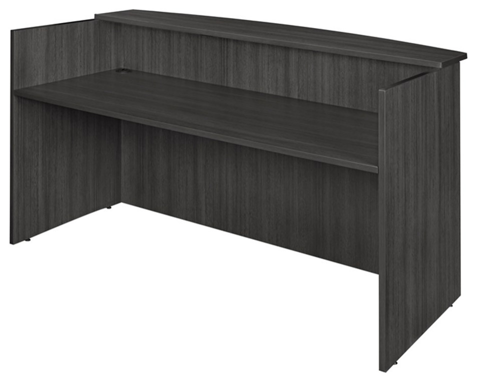 Legacy Reception Wood Desk Shell in Ash Grey - Desks And Hutches - by ...