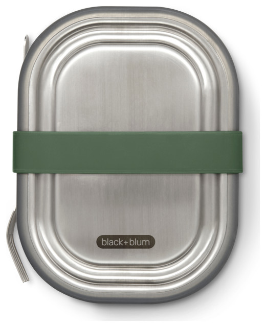 Black+Blum Olive Stainless Steel Lunch Box - Transitional - Specialty ...