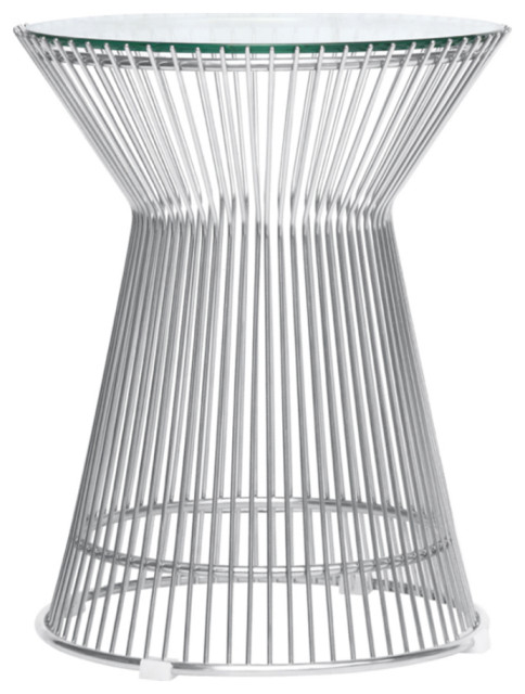 Fine Mod Imports Platner Side Table, Glass - Contemporary - Side Tables ...