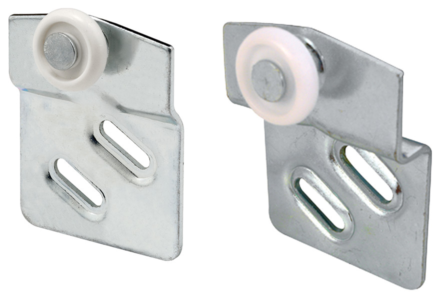 Sliding Closet Door Roller Kit 7/8" Wheels, Front offset 1/4", Back ...