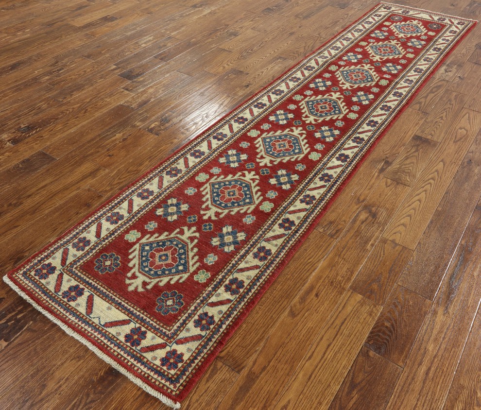 Oriental Runner Wool Super Kazak 3x11 Rug, P5714, 2'5"x11'1 ...