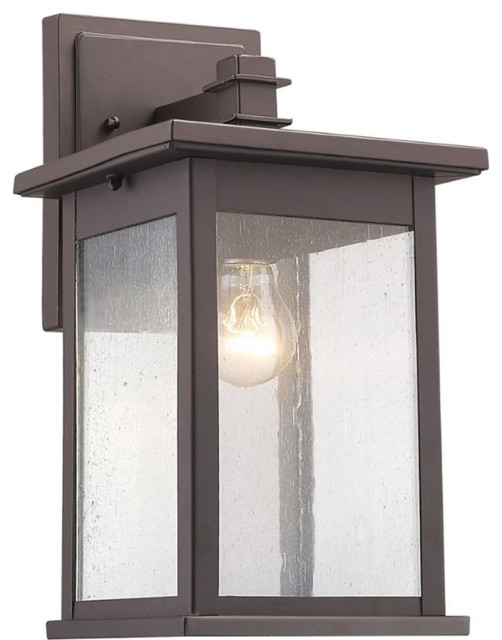 CHLOE Tristan Transitional 1 Light Rubbed Bronze Outdoor Wall Sconce 12 ...