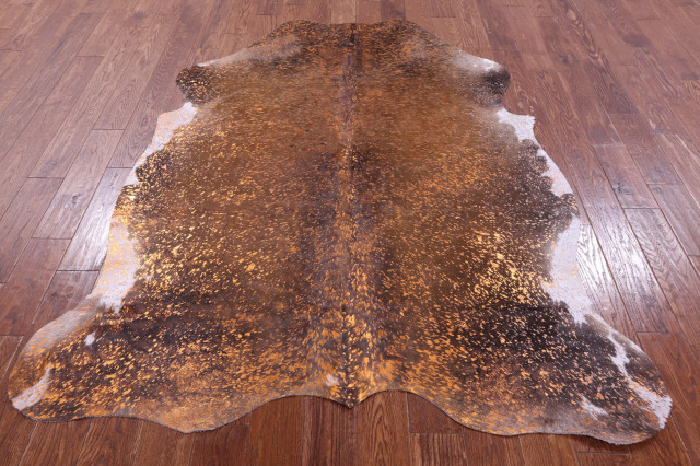 Metallic Cowhide Rug 6' 11" X 5' 6" C2159, 6' 11" X 5' 6 ...