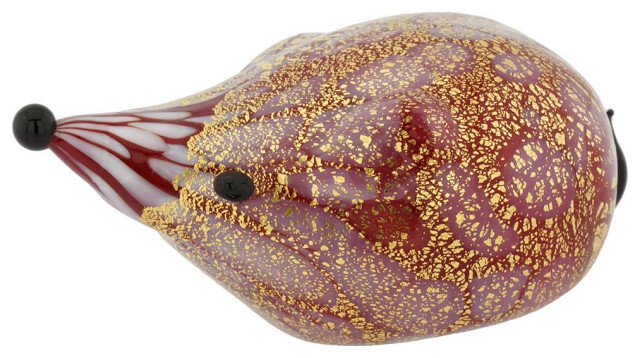 GlassOfVenice Murano Glass Mouse Abstract Figurine - Red - Contemporary ...