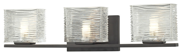 Z-Lite 3 Light Vanity , Bronze, 3026-3V-LED - Transitional - Bathroom ...