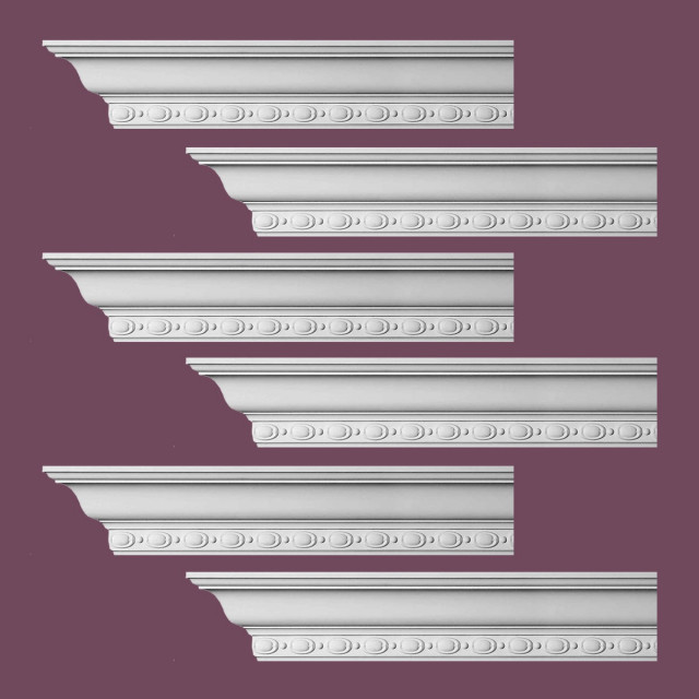 Cornice White Urethane Exeter Ornate Design 6 Pieces Totaling 576 ...