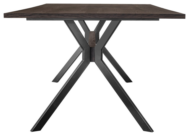 Transitional Dining Table, Trestle Shaped Base With Rectangular Top ...