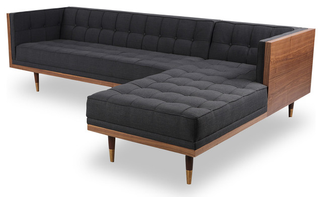 Woodrow Modern Box Sofa Sectional - Midcentury - Sectional Sofas - by ...