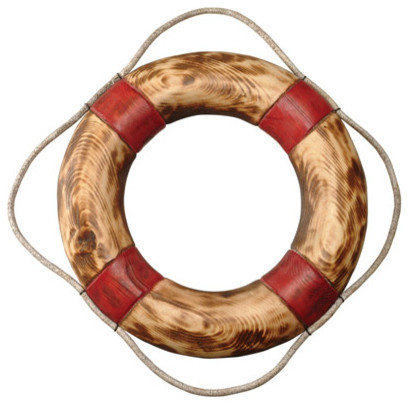 Wooden Life Ring - Beach Style - Wall Accents - by Brass Binnacle | Houzz