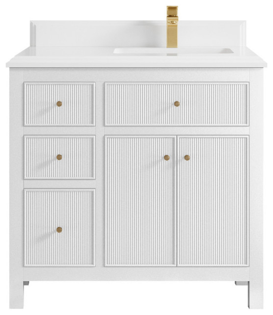 Willow Collection Sonoma Teak, 36" Right Offset - Transitional ...