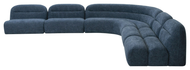 Divani Casa Forman Modern Blue Fabric Modular Sectional Sofa ...