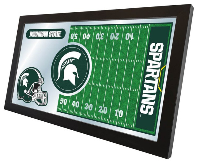 Michigan State 15" x 26" Football Mirror by Holland Bar Stool Company ...