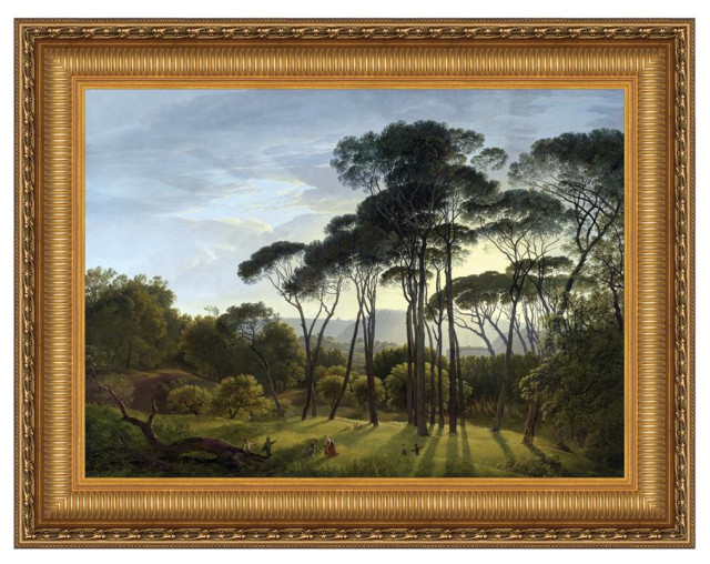 Design Toscano 48x35 Italian Landscape With Pines 1807 Canvas ...