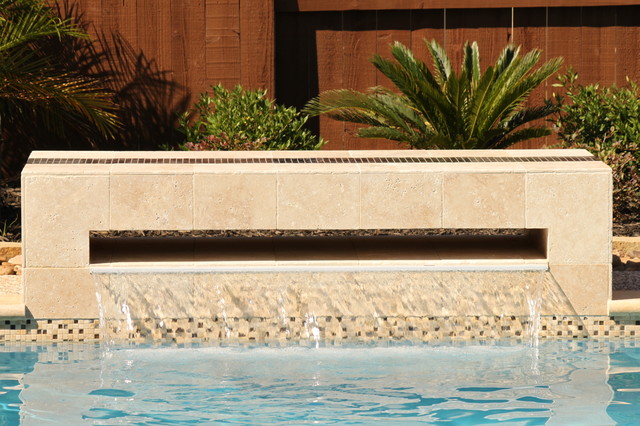 Waterfall Contemporary Pool Designs