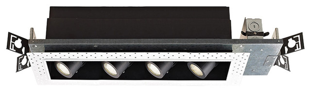 LED Precision Multiple Four-Light IC Rated Housing, 3000K Flood ...