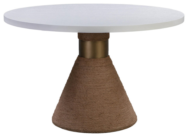 Rishi Rope Round Table - Beach Style - Dining Tables - by TOV Furniture ...