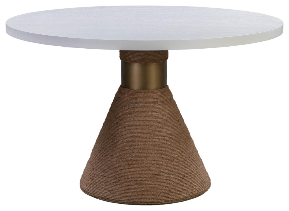 Rishi Rope Round Table - Beach Style - Dining Tables - by TOV Furniture ...