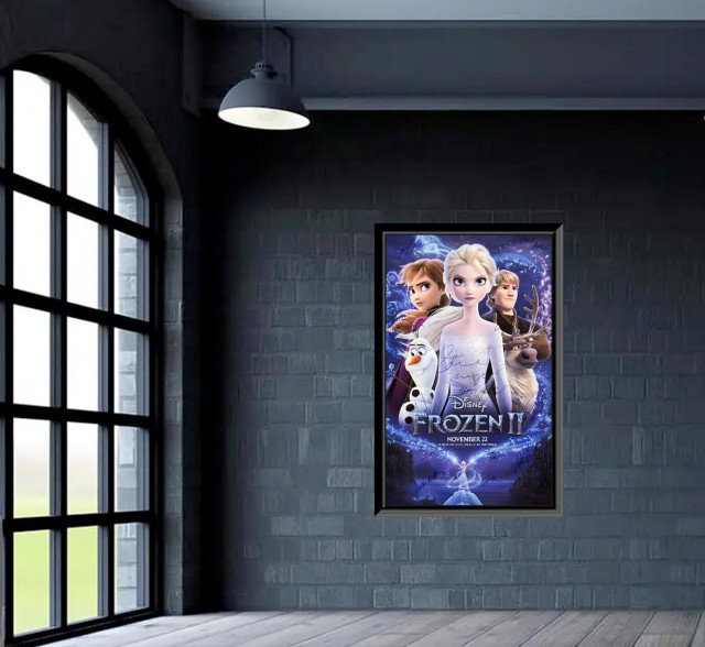 Frozen II cast signed movie poster, 27x40 inches - Contemporary ...