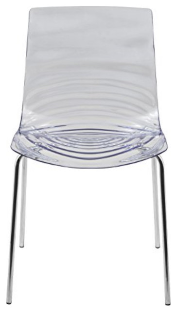 LeisureMod Astor Water Ripple Design Dining Chair Set of 4 ...