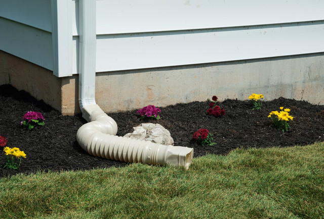 Flex-A-Spout Downspout Extension Stone - Transitional - Heating And ...