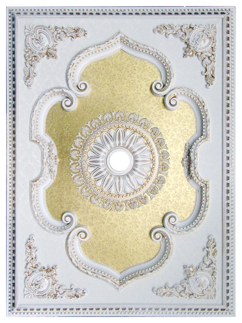 Artistry Lighting, Rectangle 63" x 47" White Ceiling Medallion (ART1216 ...
