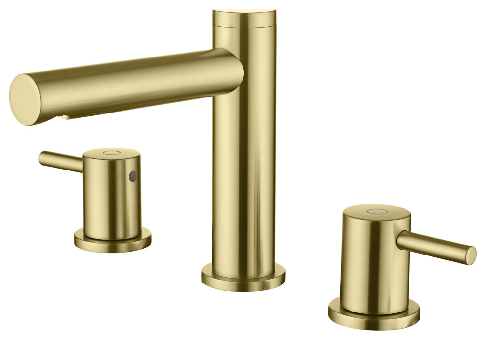 Circular 8" Bathroom Sink Widespread Faucet with Drain Assembly ...