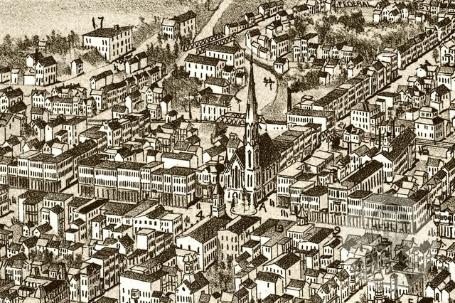 Old Map of Chambersburg Pennsylvania 1885, Vintage Map Art Print, 18 ...