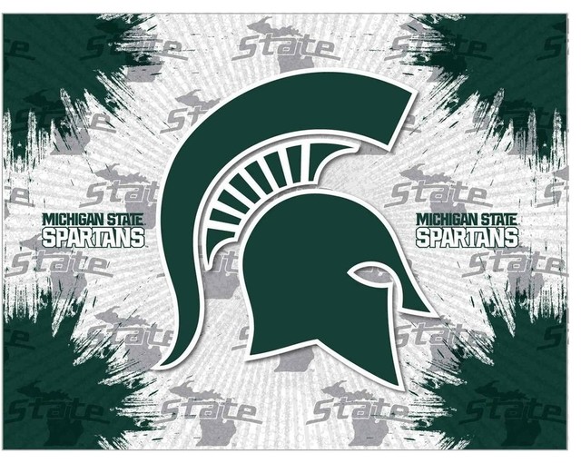 Michigan State Logo Canvas, 20"x15" - Contemporary - Prints And Posters ...
