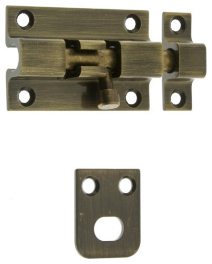 Genuine Solid Brass 2" Security Barrel Bolt - Contemporary - Door Locks ...