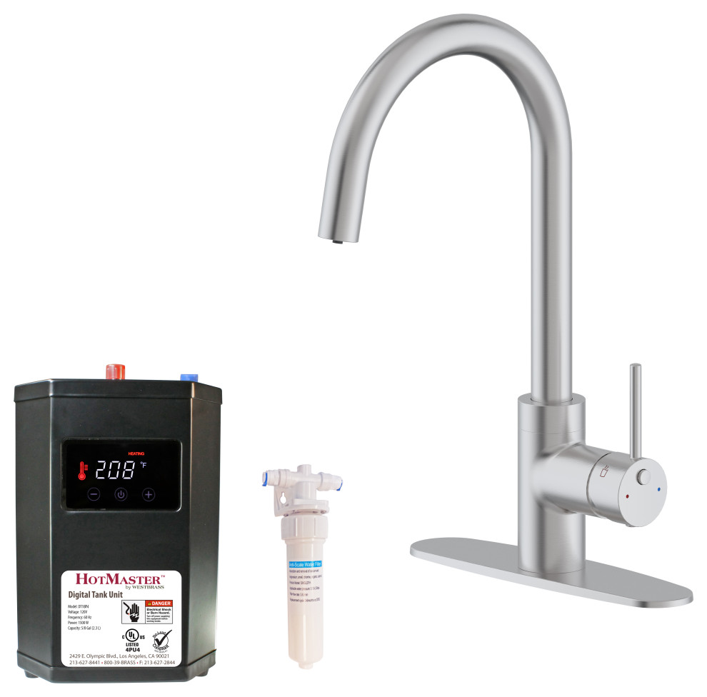 HotMaster 3 in 1 Instant Hot Kitchen Faucet with Tank - Contemporary ...