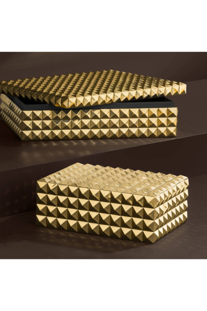 Gold Storage Box | Eichholtz Vivienne S - Contemporary - Decorative ...