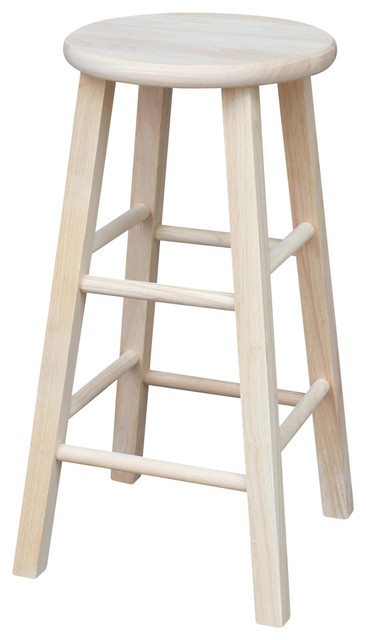 International Concepts 18" Round Top Bar Stool, Counter Height ...