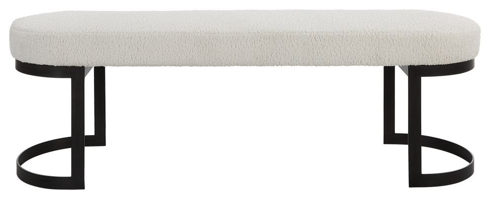 Uttermost Infinity Bench, Matte Black, 23817 - Transitional ...