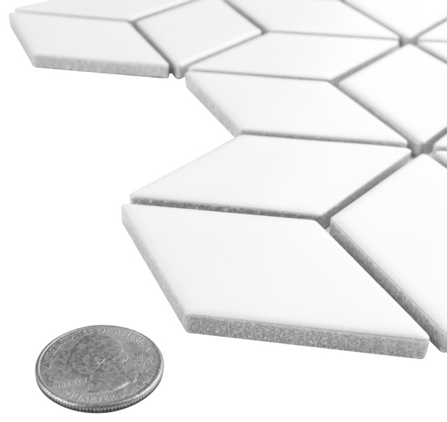 Metro Rhombus Mosaic Floor and Wall Tile - Contemporary - Mosaic Tile ...