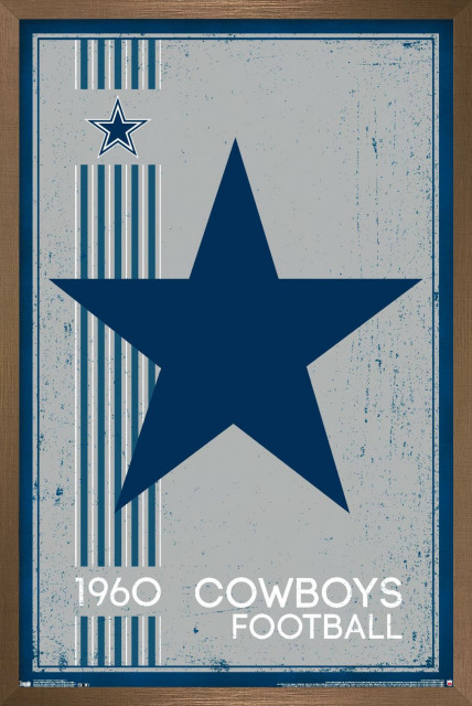 NFL Dallas Cowboys - Retro Logo 14, 14.725" x 22.375" - Southwestern ...