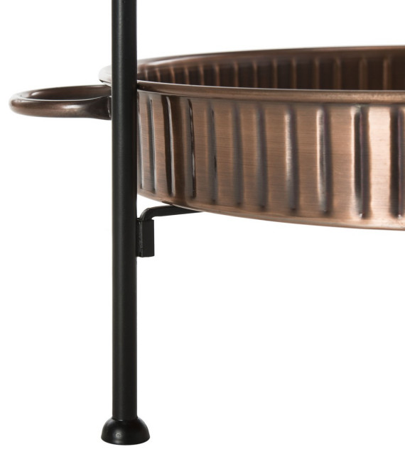 Safavieh Outdoor Naka Beverage Tub WithStand Antique Copper/Black, #N/A ...