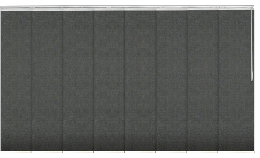 Koala Gray 8-Panel Track Extendable Vertical Blinds 130-175"W, 91.4" H ...